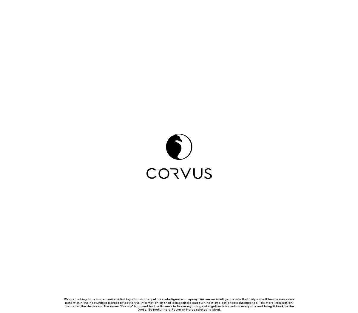 Modern, Conservative, Business Intelligence Logo Design for Corvus ...
