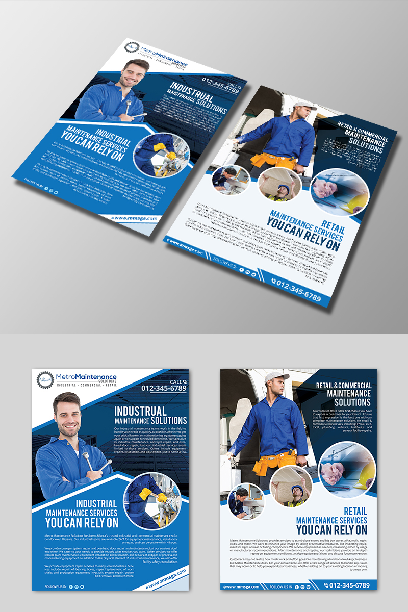 Modern, Professional, Maintenance Flyer Design for Metro Maintenance ...