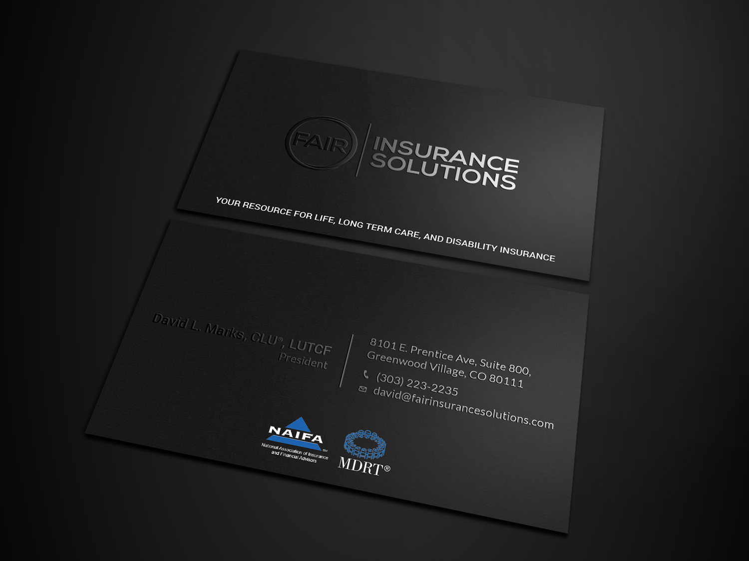 Upmarket, Bold, Insurance Broker Business Card Design for a Company by ...