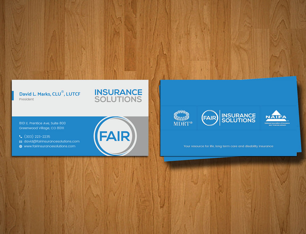 Upmarket, Bold, Insurance Broker Business Card Design for a Company by ...