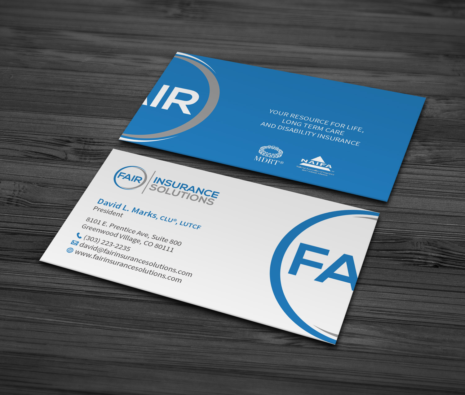 Upmarket, Bold, Insurance Broker Business Card Design for a Company by ...