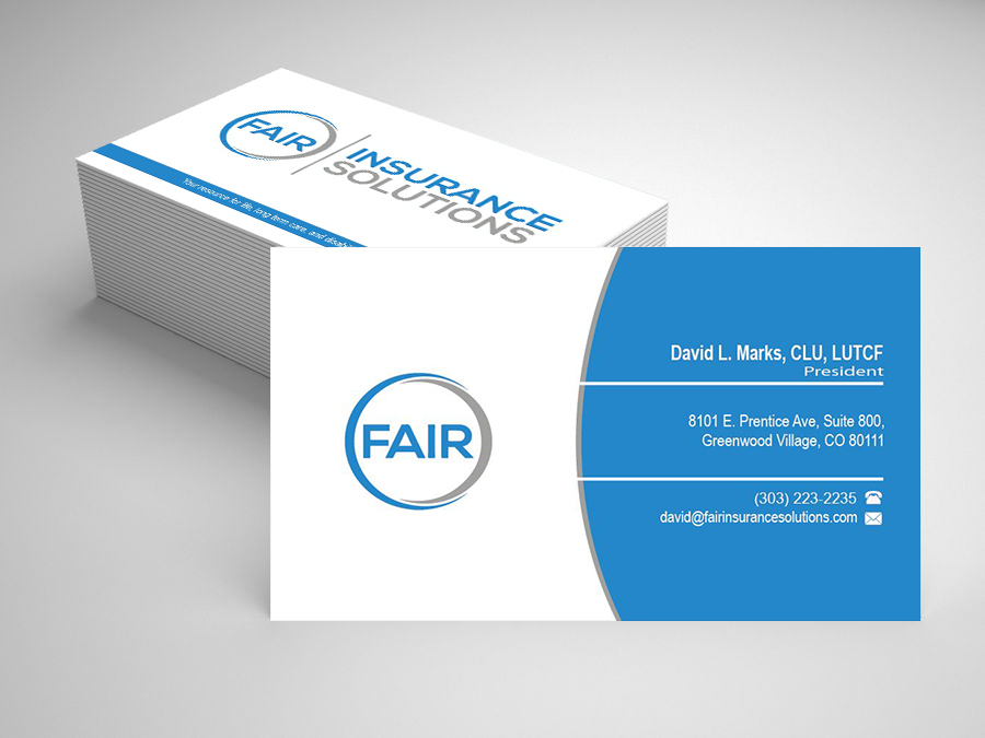 Upmarket, Bold, Insurance Broker Business Card Design for a Company by ...