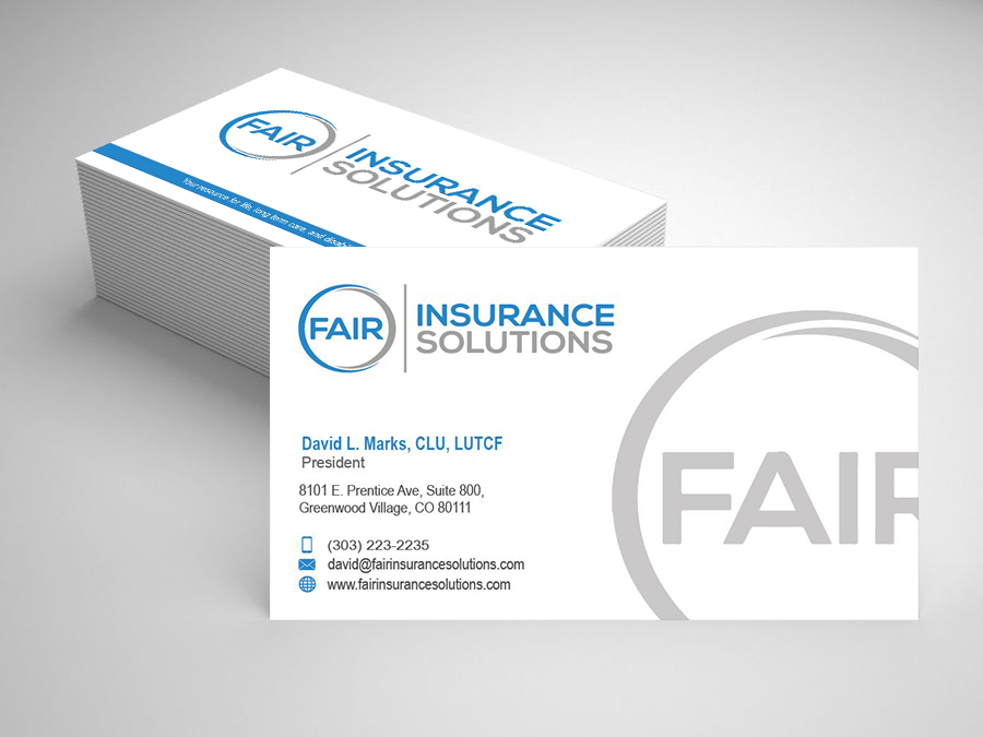 Upmarket, Bold, Insurance Broker Business Card Design for a Company by ...