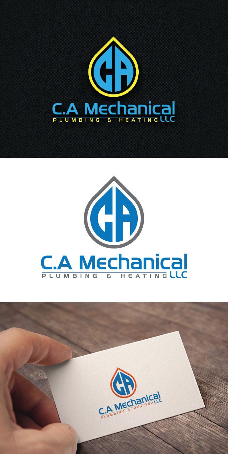 Masculine, Modern Logo Design for C.A Mechanical LLC Plumbing & Heating ...