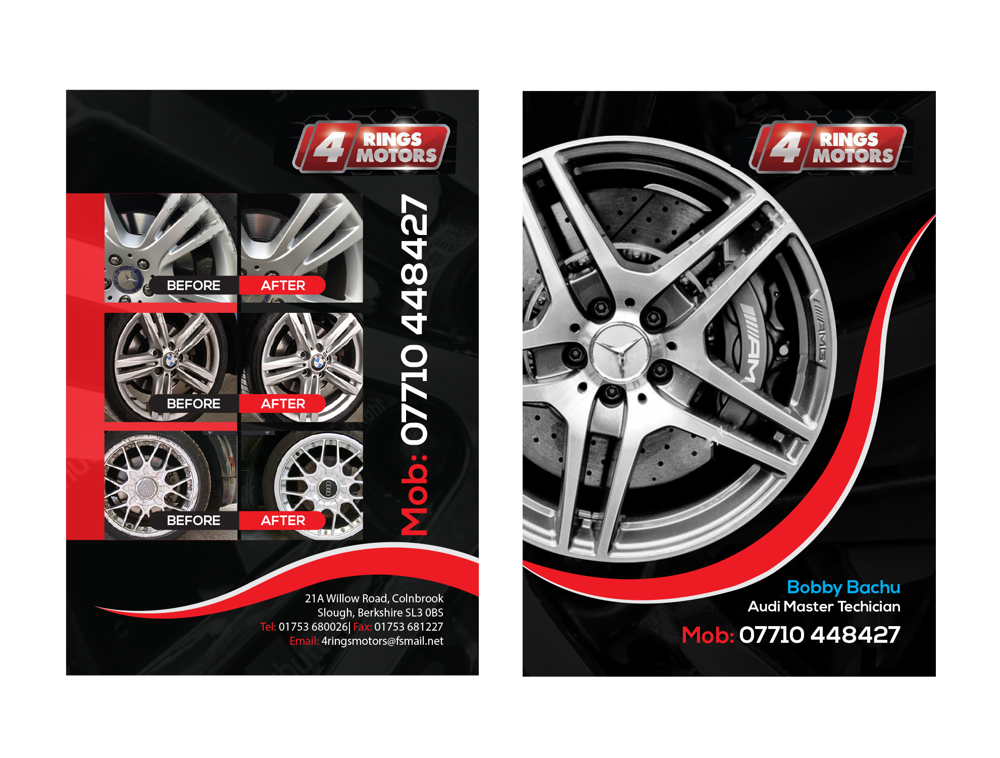Elegant, Serious, Automotive Flyer Design for 4 Rings Motors by ...