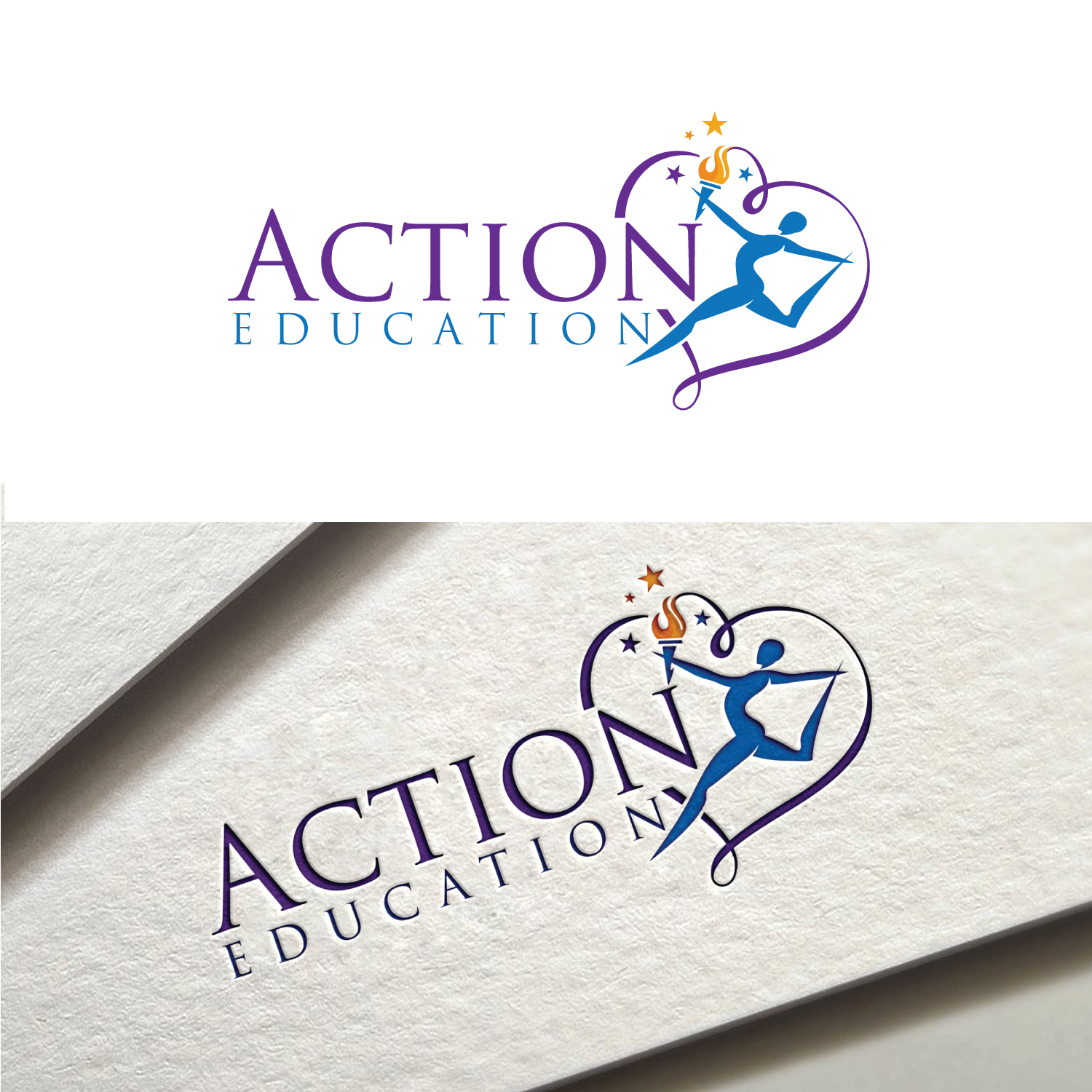 Modern, Playful, Entertainment Logo Design for "Action Education" by ...