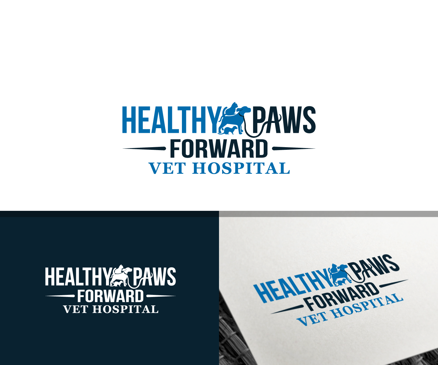 Modern, Colorful, Veterinary Logo Design for Healthy Paws Forward Vet ...