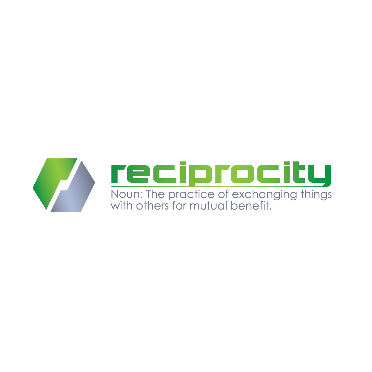 Colorful, Bold Logo Design for Reciprocity Noun: The practice of ...