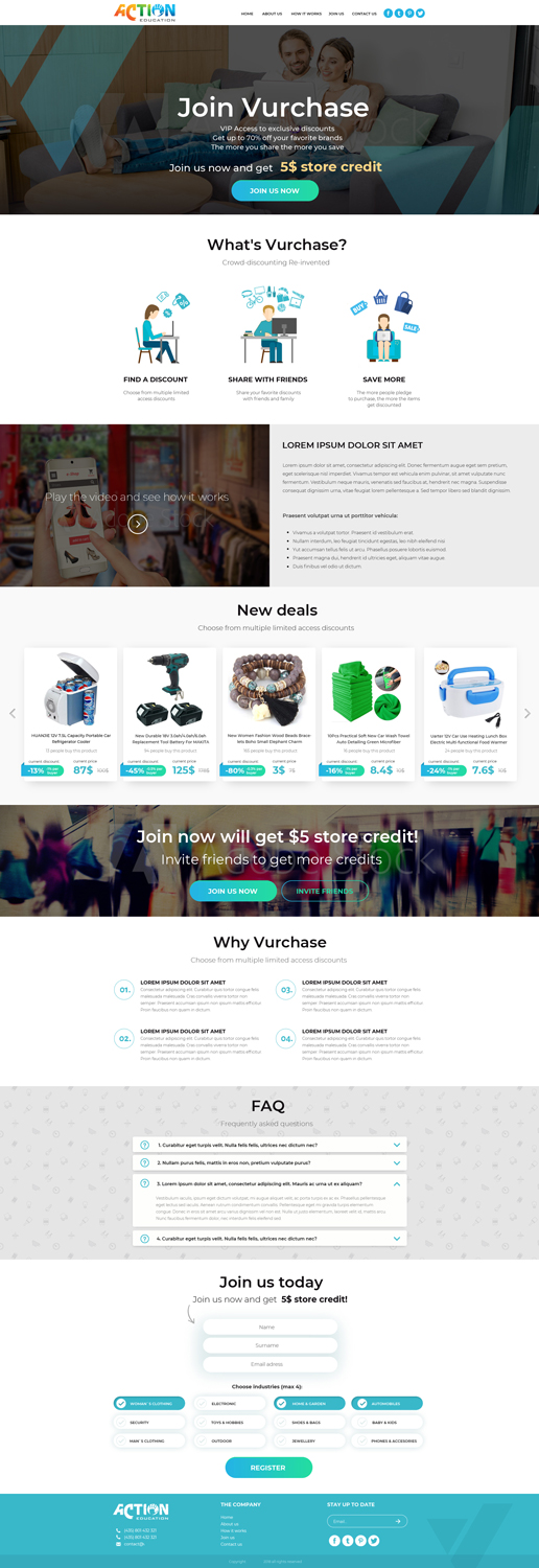 Elegant, Playful, Entertainment Web Design for Action Reaction ...