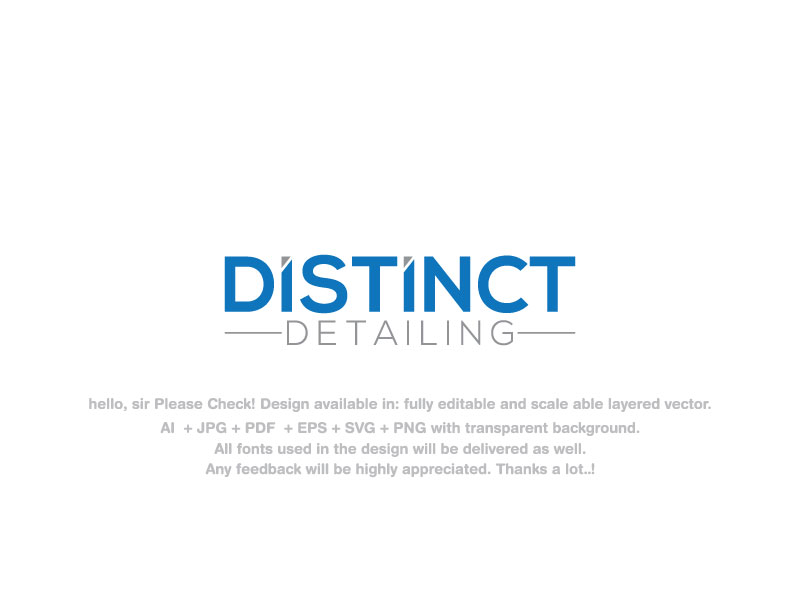 Logo Design for Distinct Detailing by Rixes tay | Design #20670655