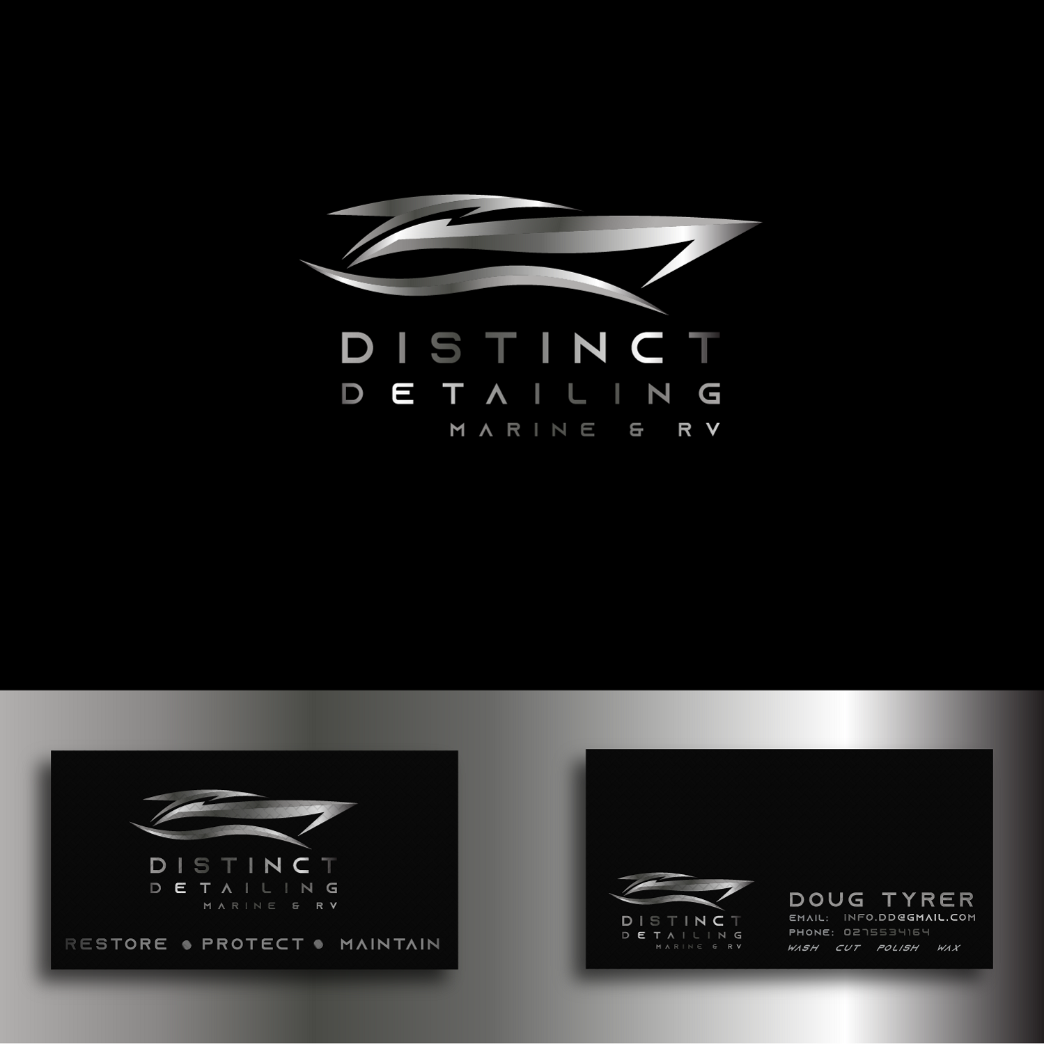 Logo Design for Distinct Detailing by Majestic Prints | Design #20729548