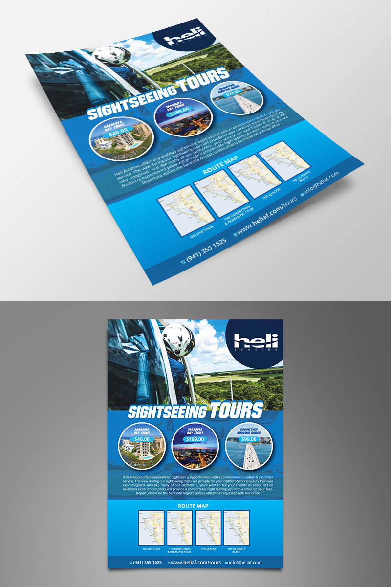 Elegant, Modern, Aviation Flyer Design for Heli Aviation Florida, LLC ...