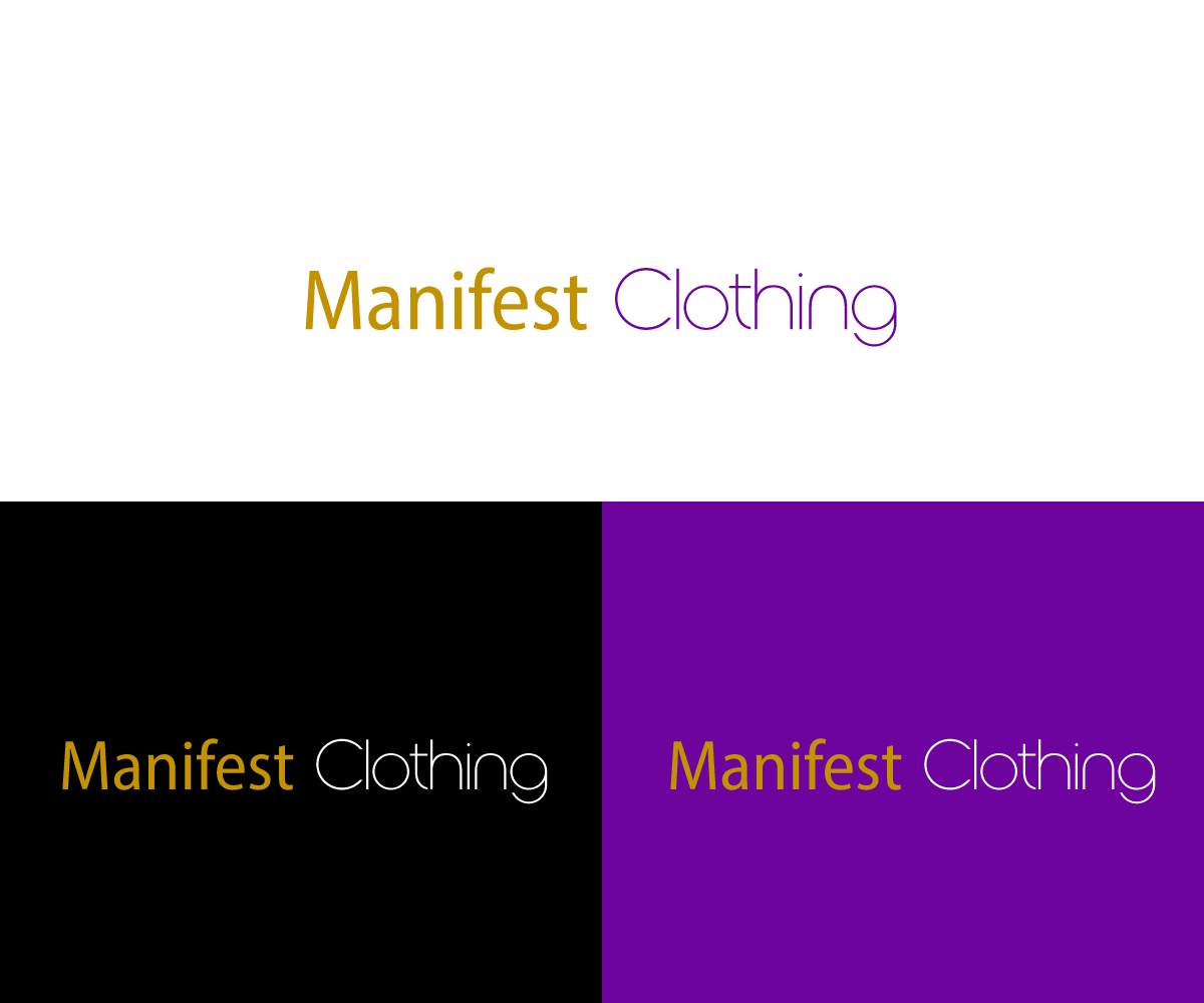 Serious, Conservative Logo Design for Manifest Clothing by Mohammad Shahidul Islam | Design ...