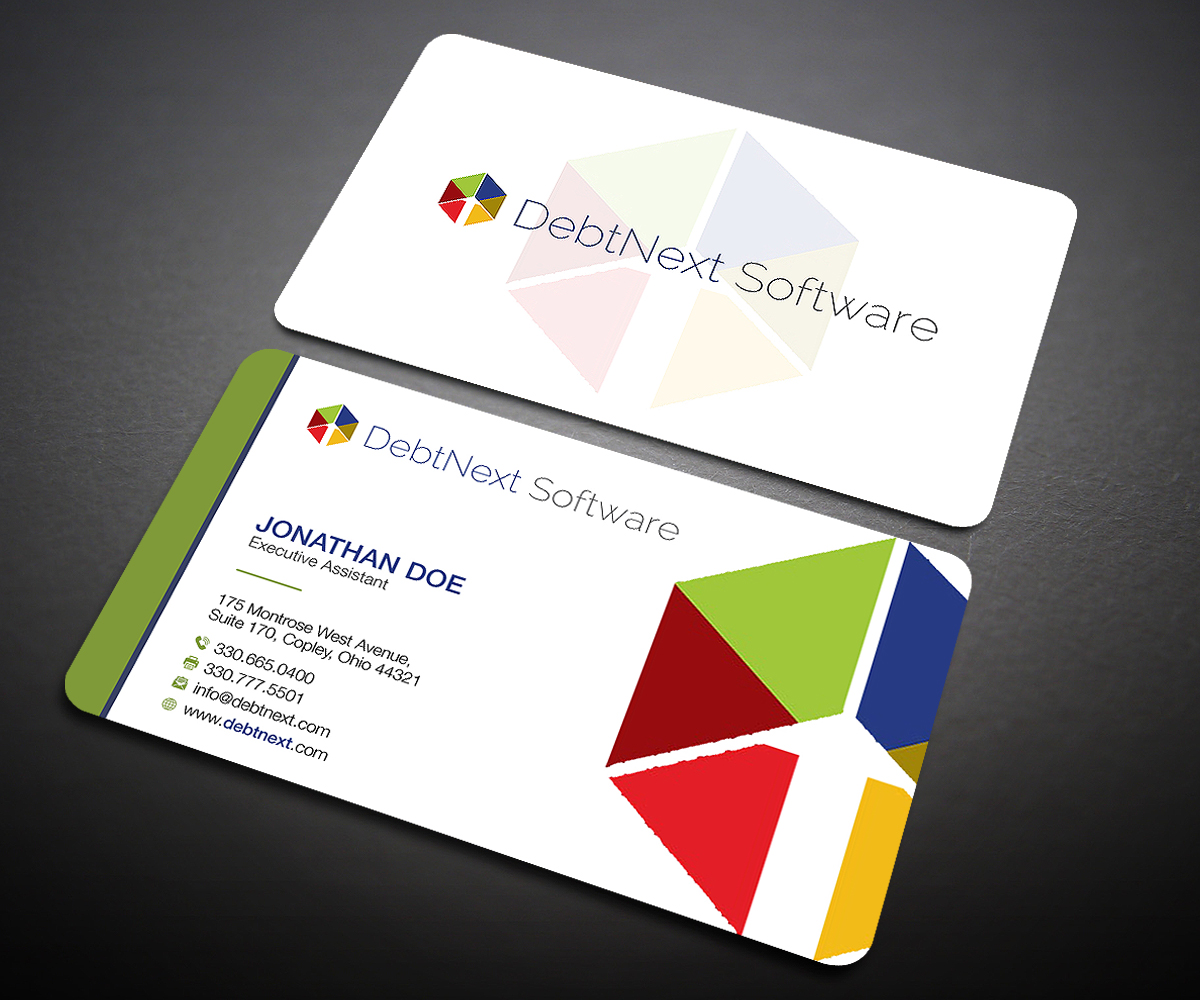 Bold, Modern, Software Business Card Design for DebtNext Software by ...