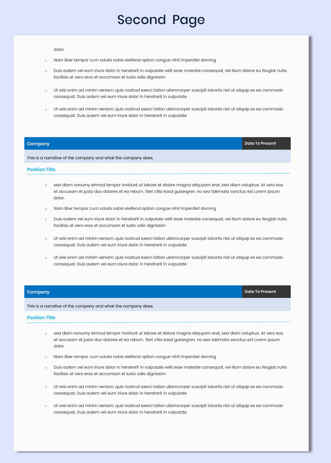 Serious, Professional Word Template Design for iTouch Professional ...