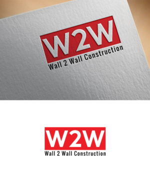 Wall 2 Wall Construction Logo Design for metal die cut business cards ...
