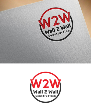 Wall 2 Wall Construction Logo Design for metal die cut business cards ...