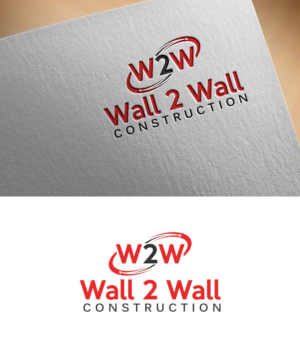 Wall 2 Wall Construction Logo Design for metal die cut business cards ...
