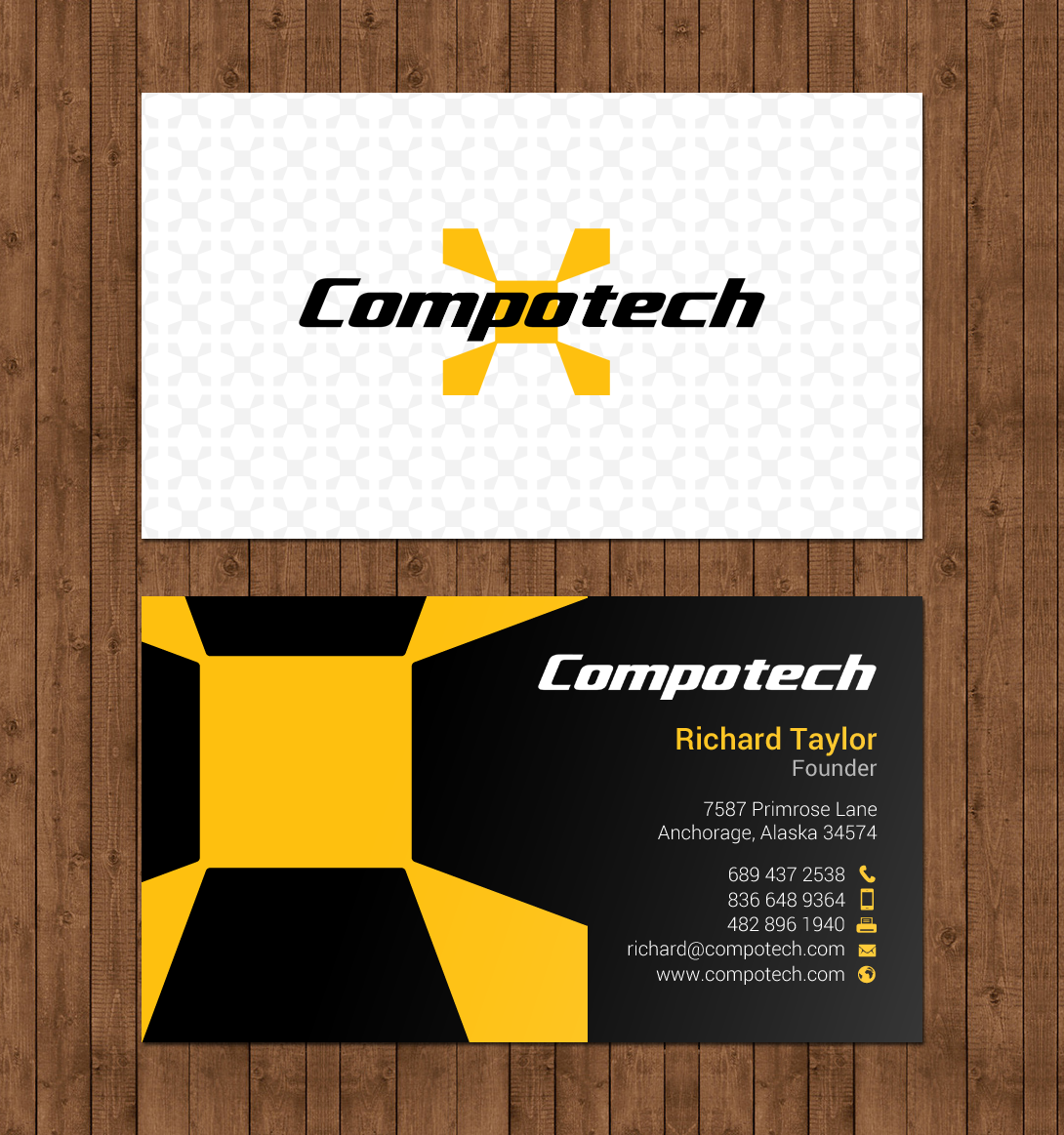 Serious, Professional, Defense Business Card Design for Compotech Inc ...