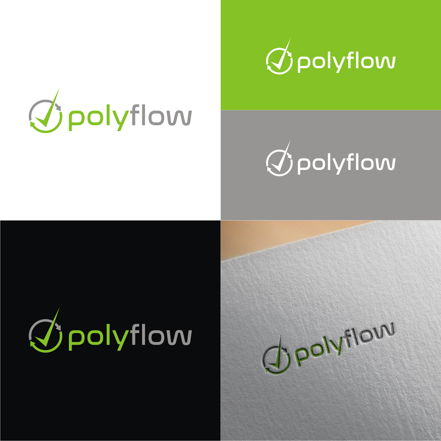 Modern, Professional Logo Design for polyflow by T I K H E - L M W ...