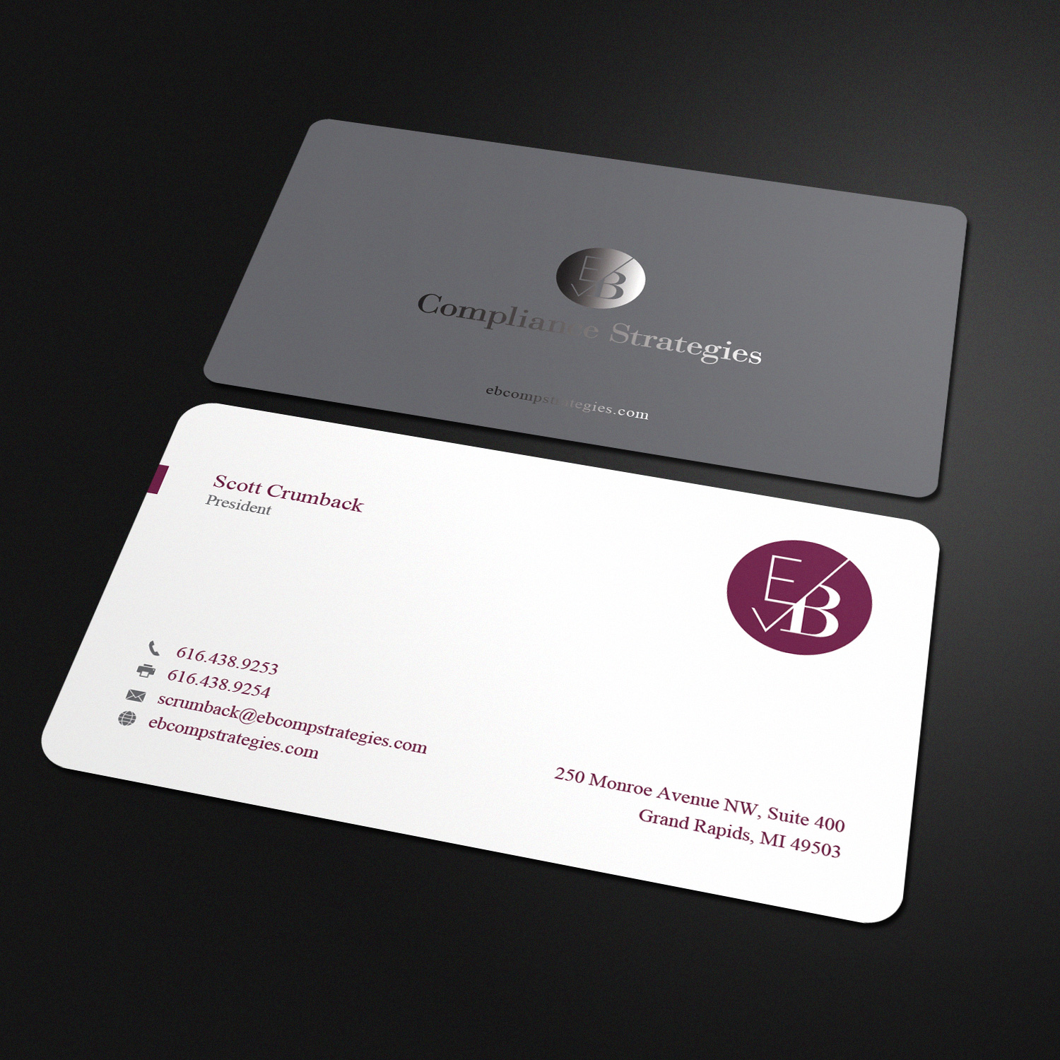 Upmarket, Serious, Human Resource Business Card Design for EB ...