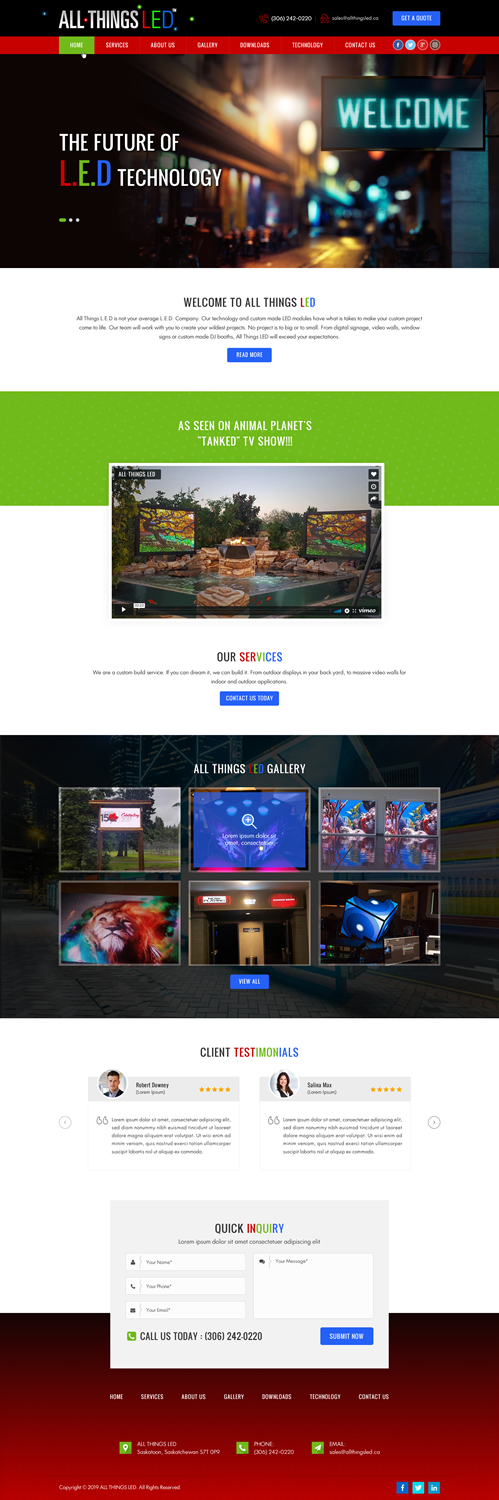 Professional, Bold Web Design for All Things LED Mfg. by Sbss | Design ...