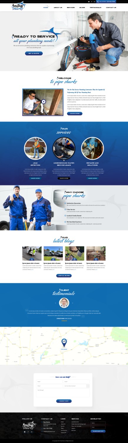 Elegant, Playful Web Design for Pipe Sharks LLC by Reimagine | Design ...