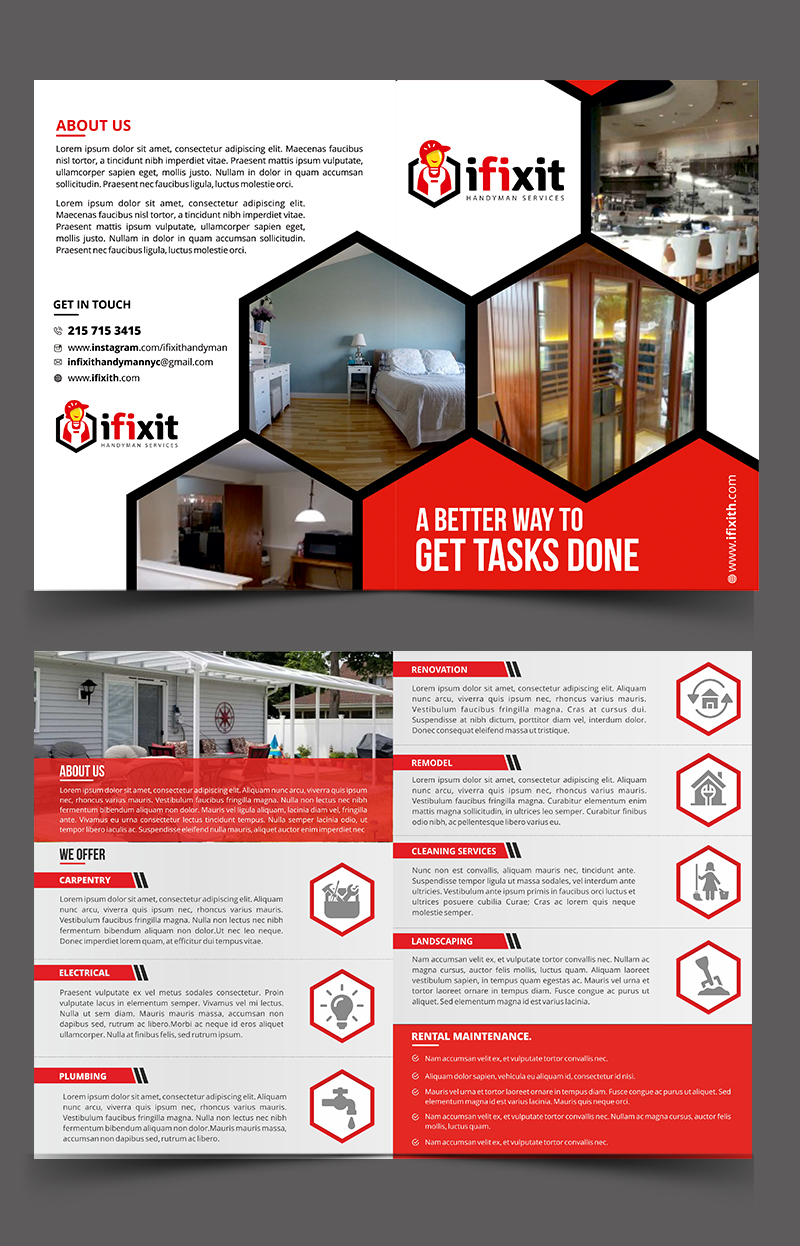 Elegant, Playful, Construction Company Flyer Design for a Company by ESolz Technologies | Design ...