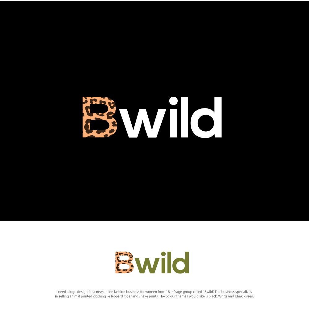 Modern, Personable, Fashion Logo Design for Bwild by ESolz Technologies ...