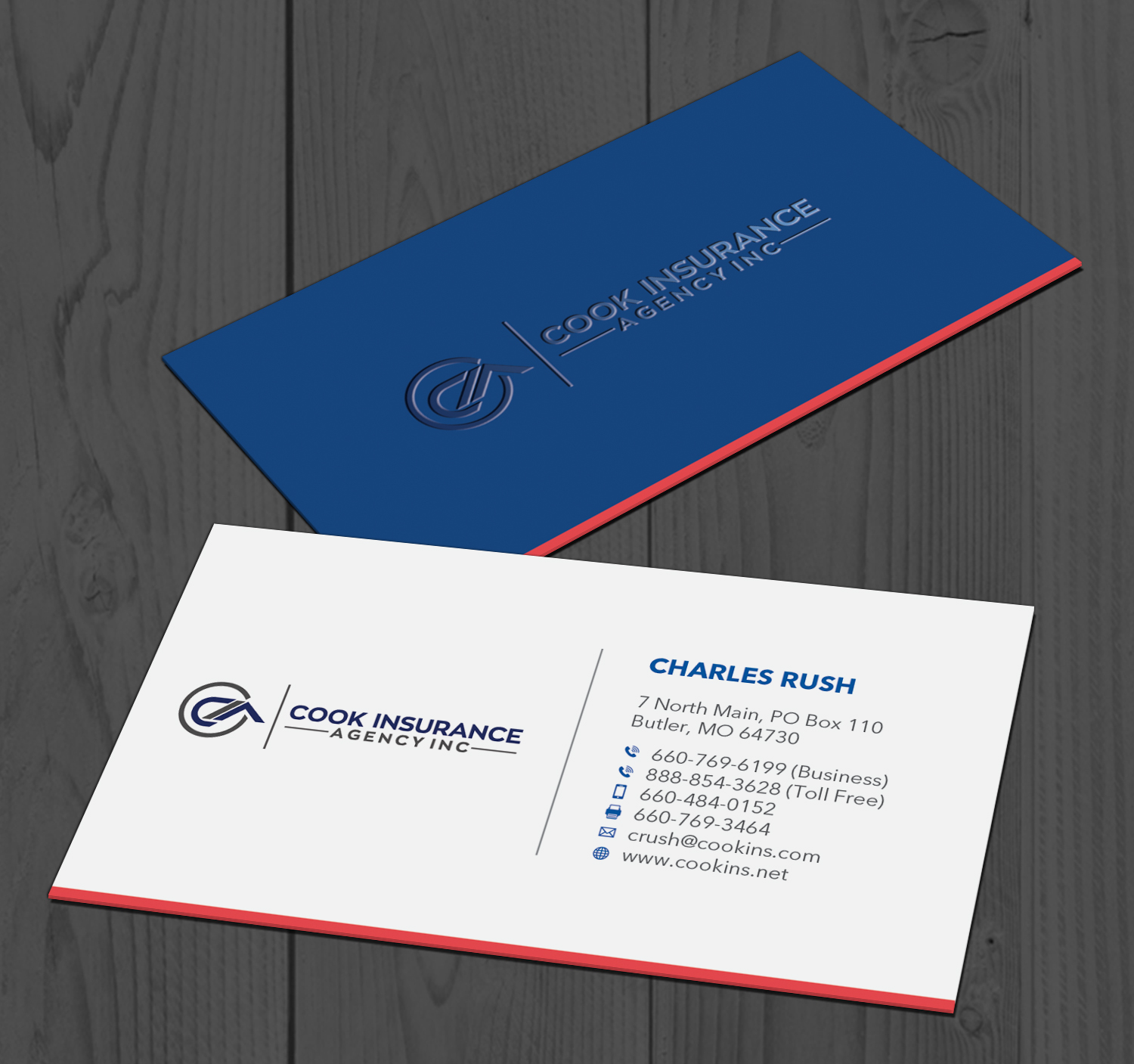 Upmarket, Bold, Insurance Business Card Design for Cook Insurance ...