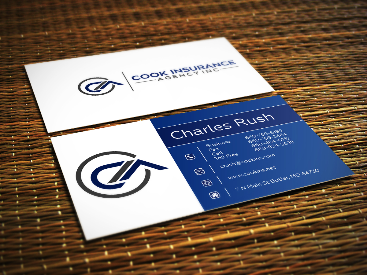 Upmarket, Bold, Insurance Business Card Design for Cook Insurance ...