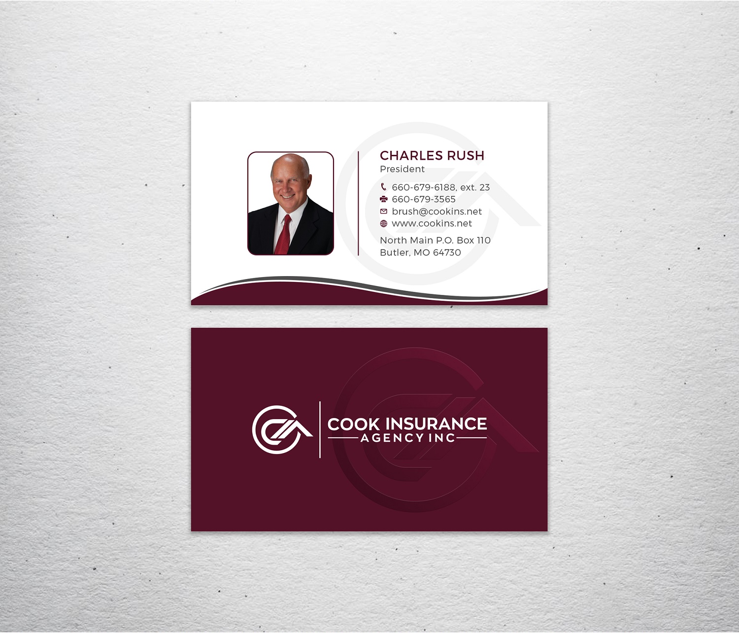 Upmarket, Bold, Insurance Business Card Design for Cook Insurance ...