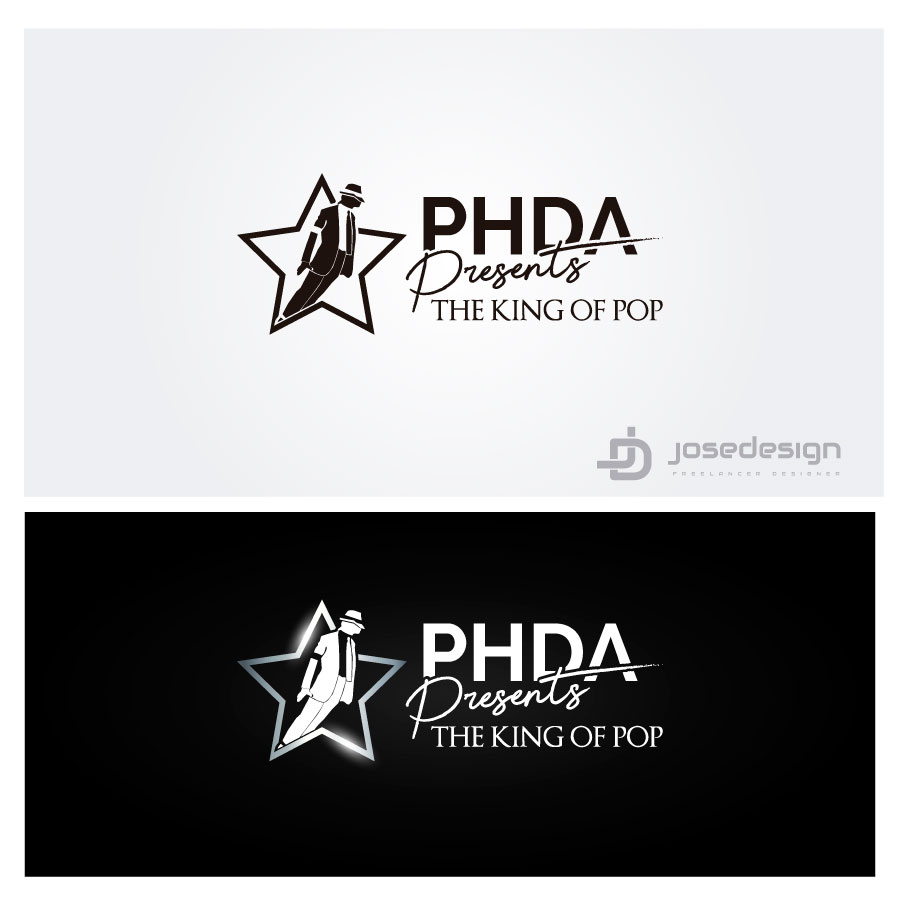 Logo Design for PHDA Presents The King of Pop by JoseDesign | Design ...