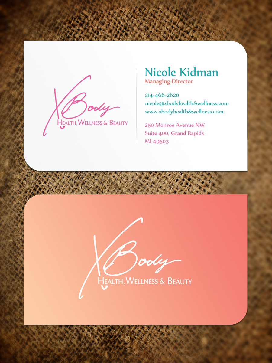 Elegant, Modern, Health And Wellness Business Card Design for X Body ...