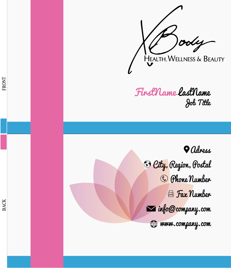 Elegant, Modern, Health And Wellness Business Card Design for X Body ...