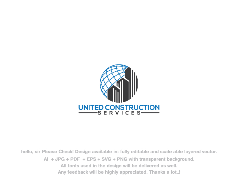 Logo Design for United Construction Services by peter jone | Design ...