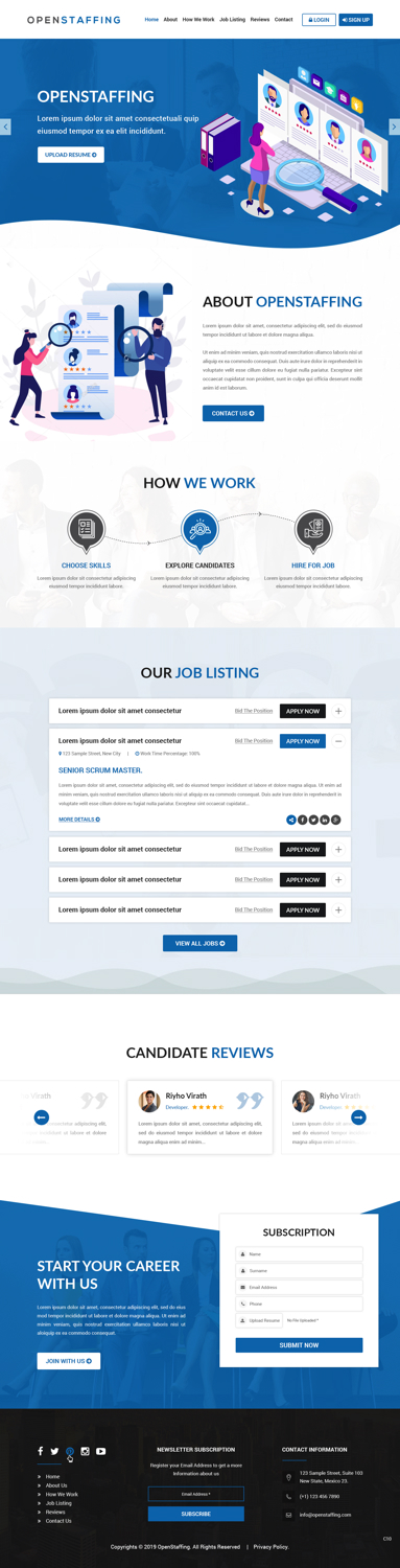 Modern, Professional, Recruitment Wordpress Design for a Company by pb ...