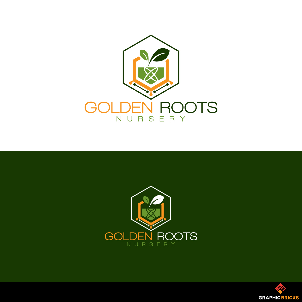 Logo Design for Golden Roots Nursery by Graphic Bricks | Design #21133541