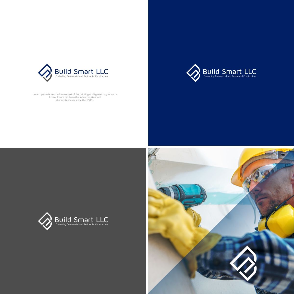 Logo Design for Build Smart LLC Contacting Commercial and Residential ...