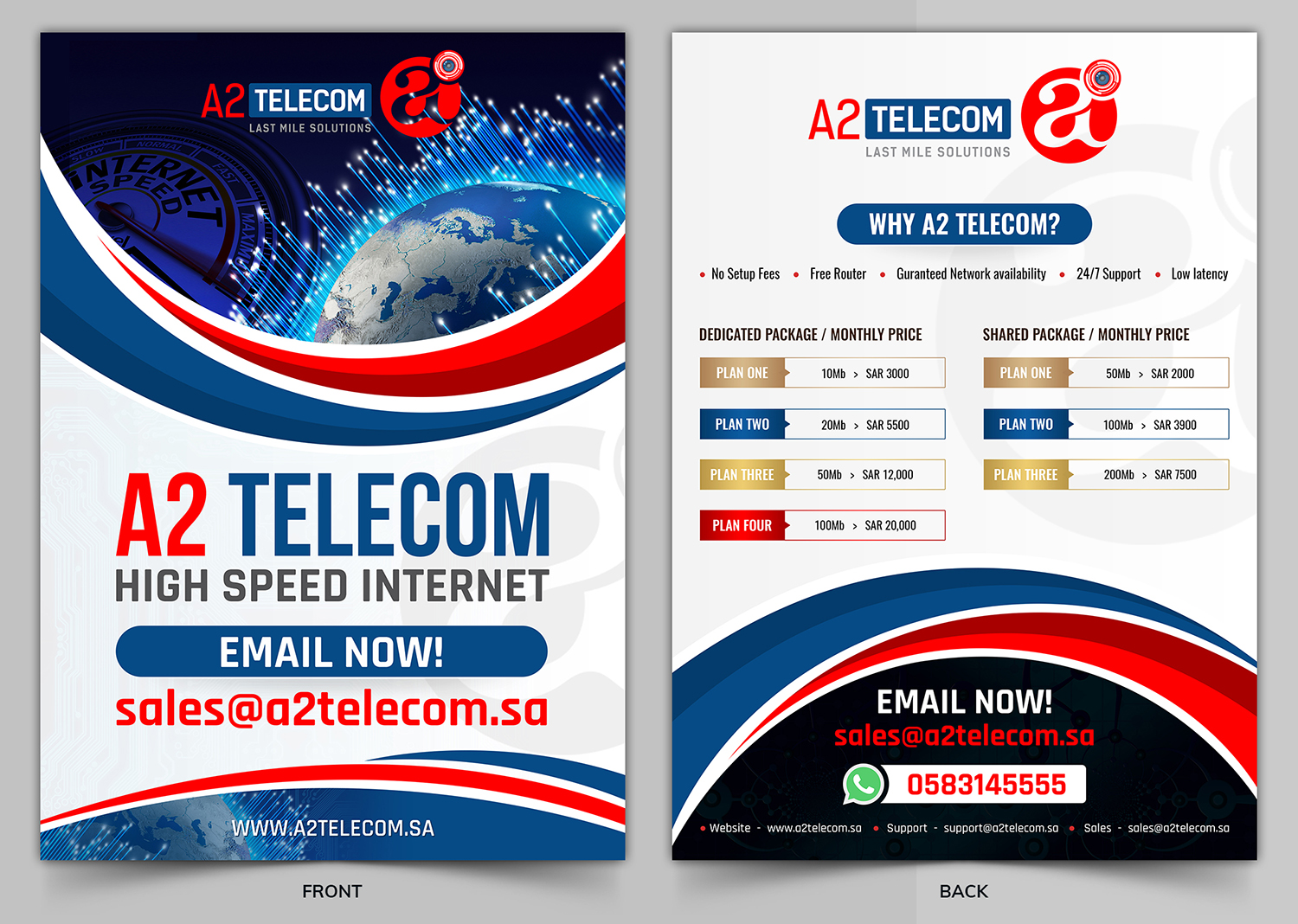 Flyer Design for A2Telecom by SAI DESIGNS | Design #21245211