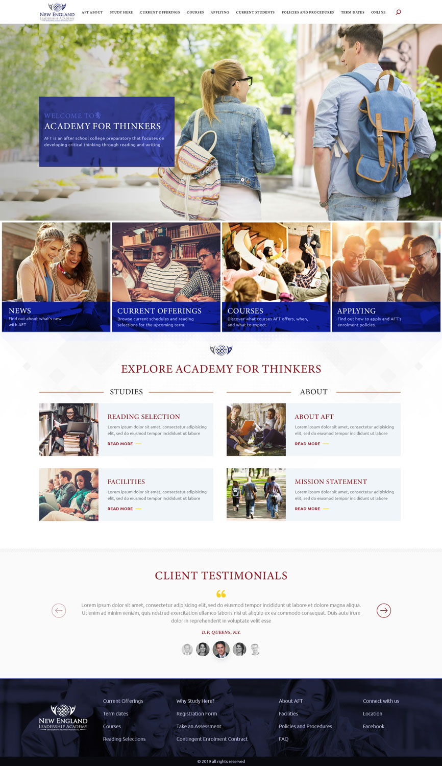Professional, Serious, Leadership Wordpress Design for New England ...