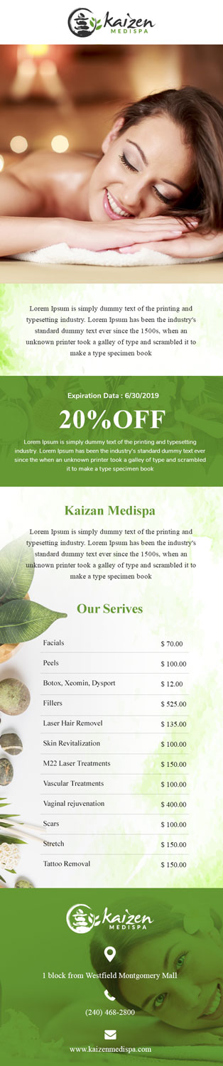 Elegant, Feminine, Health And Wellness Email Marketing Design for Your ...