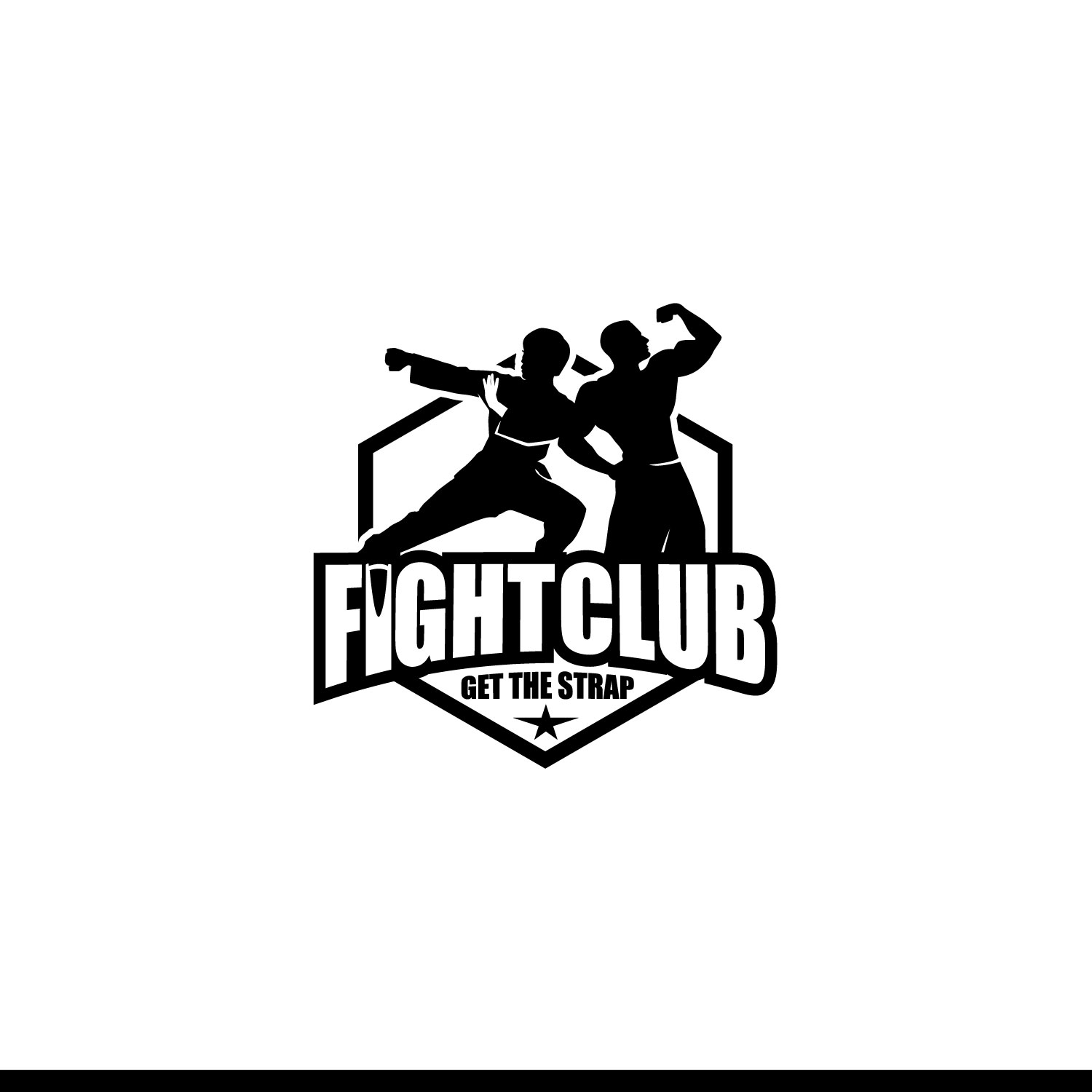 Logo Design for "Fight Club" and we could add the slogan "Get the strap ...