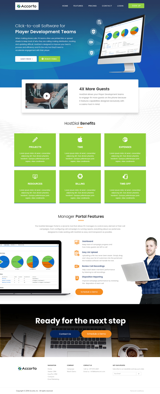 Modern, Professional, Software Web Design for Accorto by Designer ...