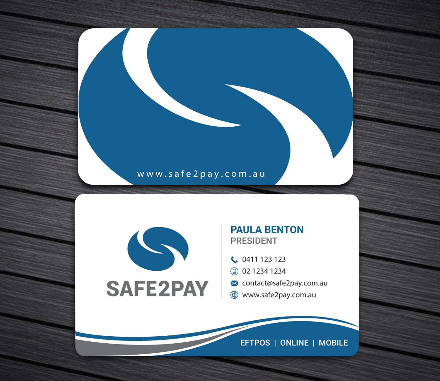 Serious, Modern, Fintech Business Card Design for Safe2Pay by ...