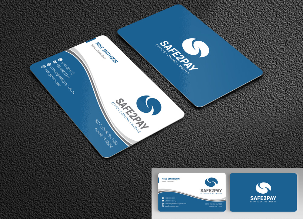 Serious, Modern, Fintech Business Card Design for Safe2Pay by alex_etel ...