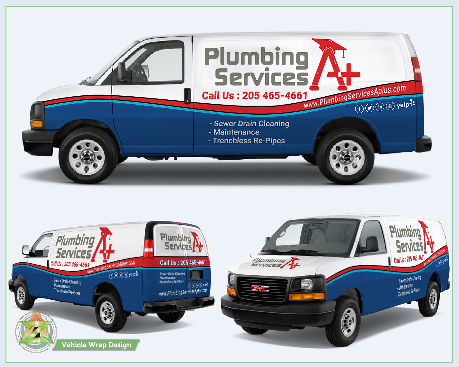 Bold, Playful, Plumber Car Wrap Design for plumbing services A+ by ...