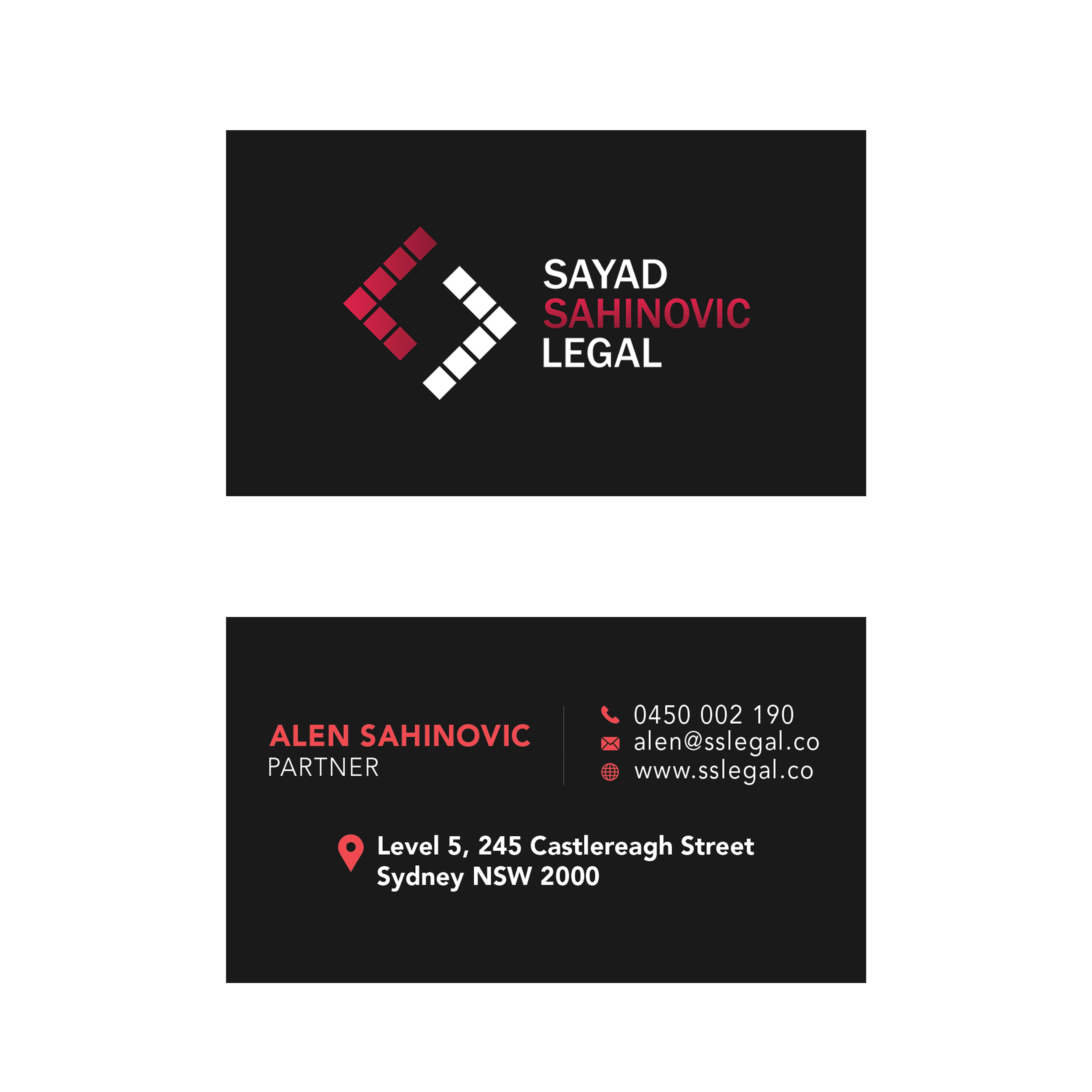 Modern, Professional, Legal Business Card Design for a Company by Mst ...