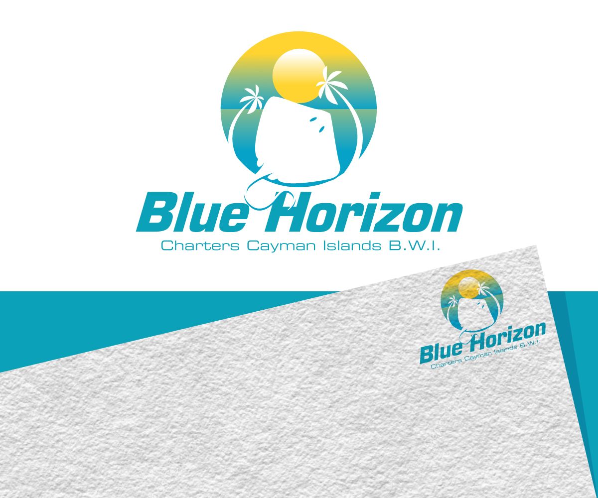 Logo Design for Blue Horizon Charters Cayman Islands B.W.I. by Jay ...