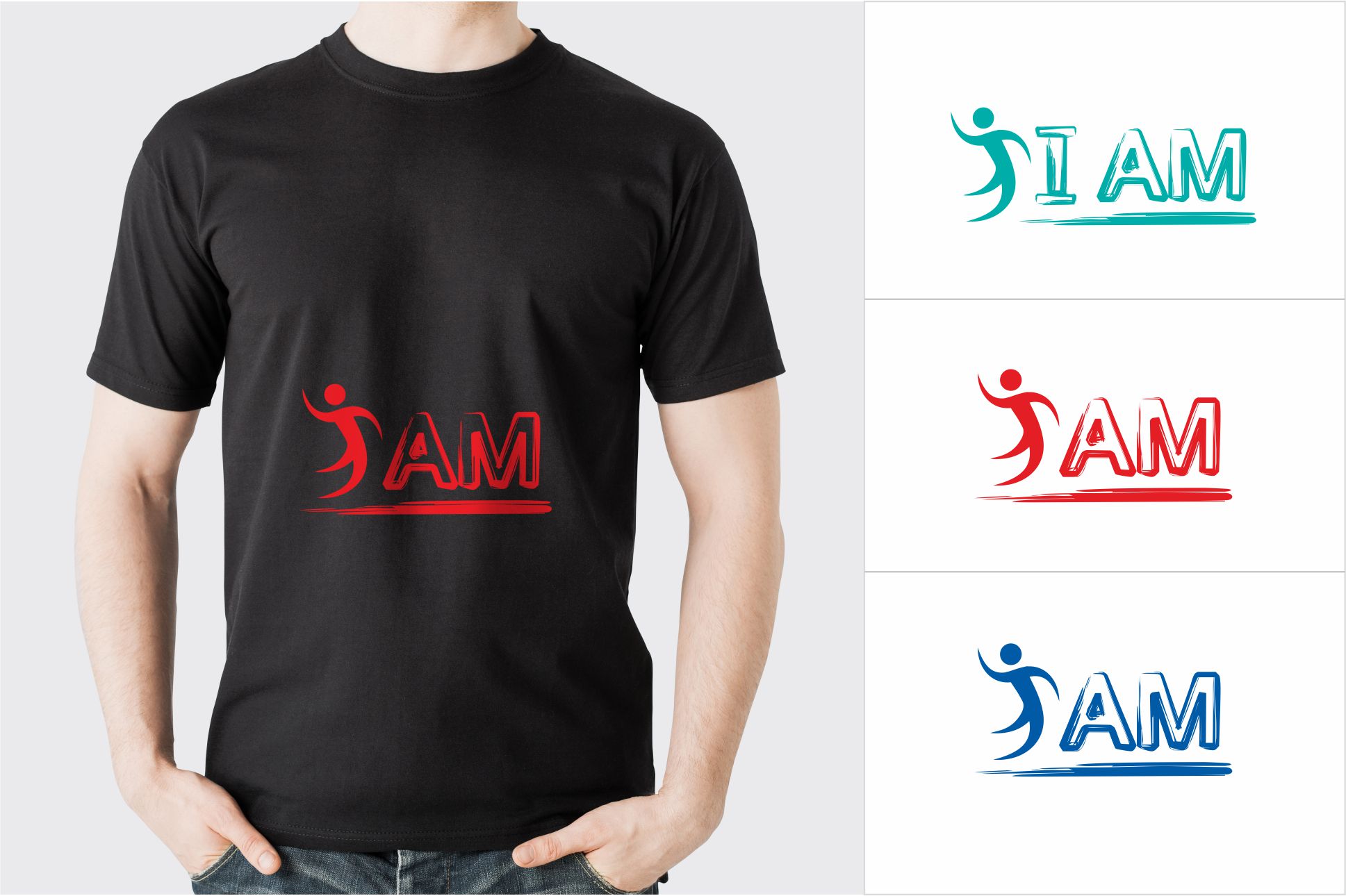 Bold, Modern, Clothing Logo Design for 'I am' Variations with font such ...